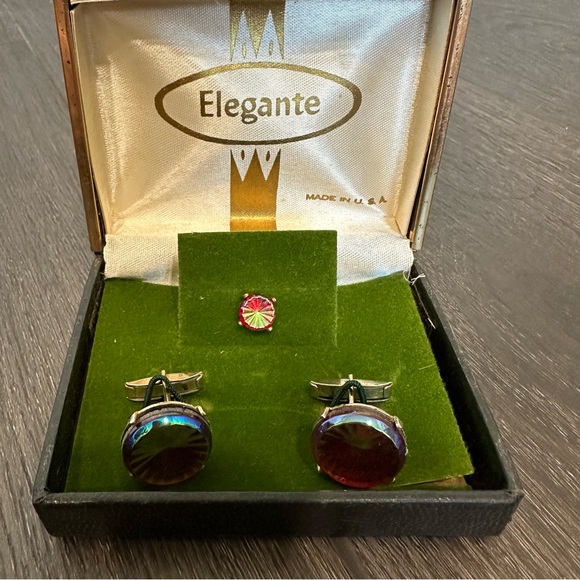 Elegante | Accessories | Vintage Elegante Cufflinks And Tie Tack Pin ...
